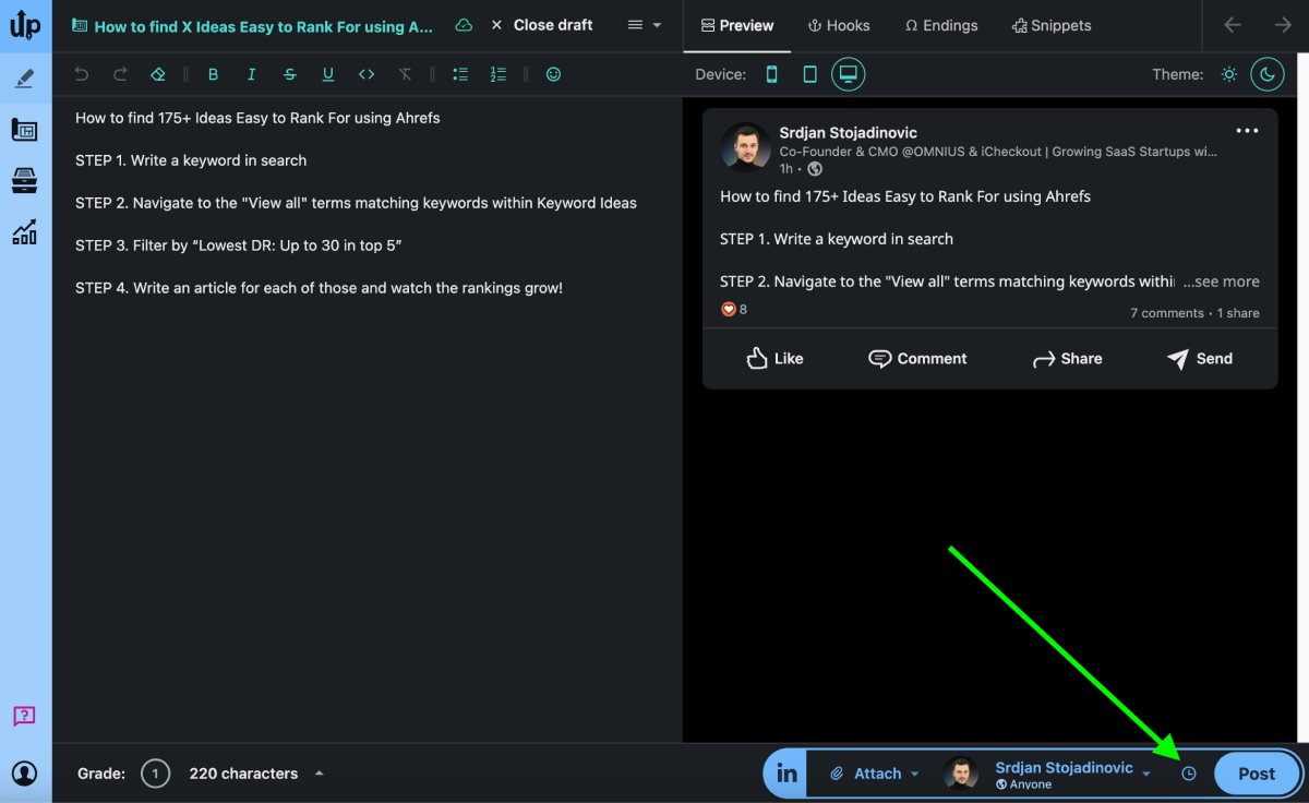 How to Write, Save, and Edit a LinkedIn Post Draft on the Mobile App?